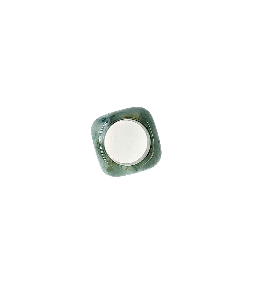 Burmese Tri Color Green Jadeite Square Band – Jade By Nikolai